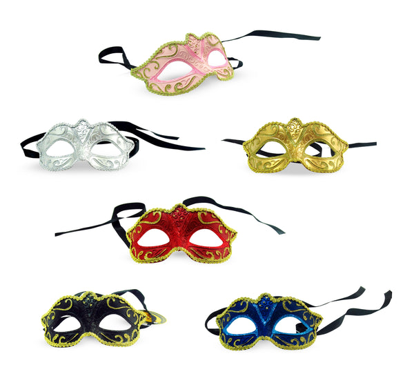 Plastic Eye Masks 6 Colour Assorted – Party Zone