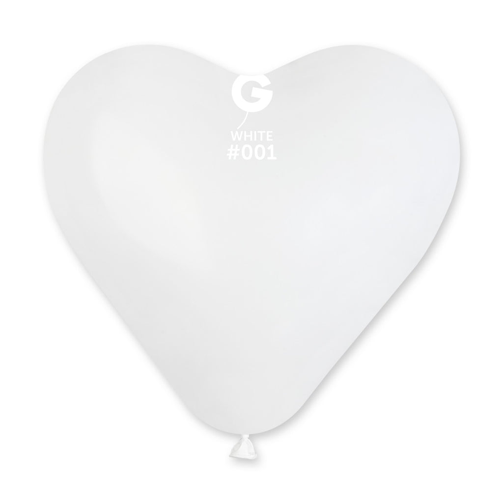 25-Pack 17" White Heart Latex Balloons – Large Elegant Balloons for ...