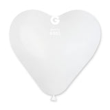 25-Pack 17" White Heart Latex Balloons – Large Elegant Balloons for ...