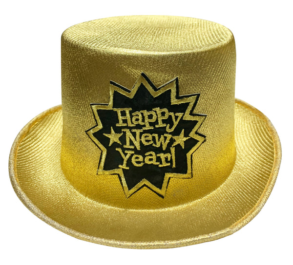 Deluxe Gold Top Hat – Party Zone